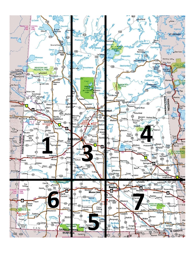 Map of Saskatchewan for new zones – Saskatchewan Square & Round Dance ...