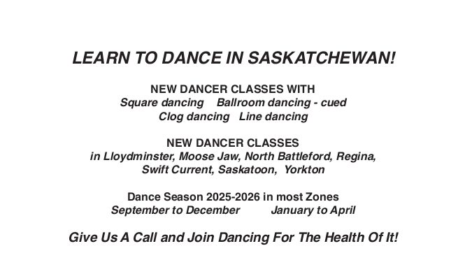 Learn to Dance Lessons – 2025-2026 – Saskatchewan Square & Round Dance ...